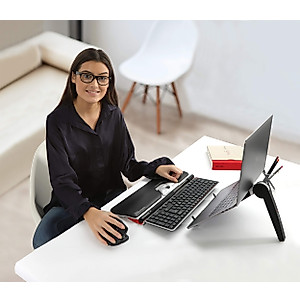 Contour Design Travel Kit Red - Ergonomic Computer Accessories for Mobile Work - Includes Laptop Stand, RollerMouse Red, Balance Keyboard, and Travel Sleeve