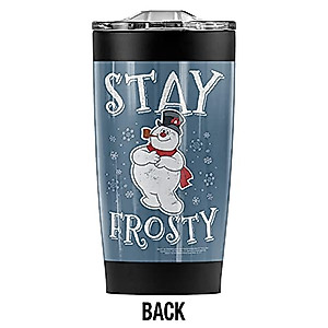 Logovision Frosty the Snowman Stay Frosty Stainless Steel Tumbler 20 oz Coffee Travel Mug/Cup, Vacuum Insulated & Double Wall with Leakproof Sliding Lid | Great for Hot Drinks and Cold Beverages