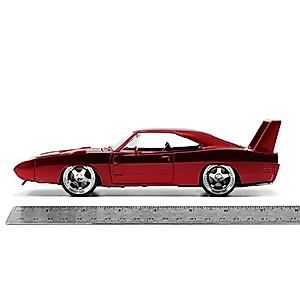 Jada Toys Fast & Furious Dom's Dodge Charger Daytona DIE-CAST Car, 1: 24 Scale Red (97060)