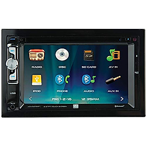 Dual Electronics XDVD276BT 6.2" LCD Touch Screen Double Din Car Stereo, Black, One Size
