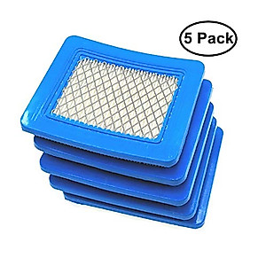 MOWFILL 5 Pack 491588 Air Filter Replace for BS 491588S,John Deere AM116236, Toro 119-1909, Craftsman 3364 Air Cleaner, Lawn Mower Air Filter