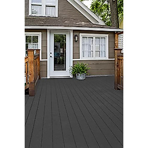 KILZ Over Armor Wood & Concrete Resurfacer, Exterior, Textured, Slate Gray, 1 Gallon