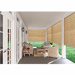 Shatex Garden Shade Fabric Adjustable Vertical Side Wall Panel for Patio/Pergola/Window 6x5ft Wheat