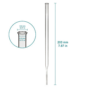 StonyLab Glass Dropper Pipettes, Thick Borosilicate Glass Dropping Pipettes 3ml Non-Graduated Liquid Transfer Pipettes for Laboratory Chemistry, Set of 100