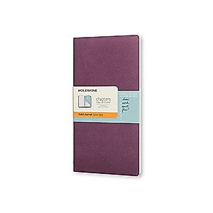 Moleskine Chapters Journal, Slim Large, Ruled, Plum Purple, Soft Cover (4.5 x 8.25)