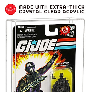 EVORETRO Action Figure Display Case Protector Compatible with Star Wars, Marvel Legends, GI-Joe 3.75 in Carded Action Figures, Anti-UV Thick Durable Clear Acrylic Box, Lasts for Years to Come - 2 Pack