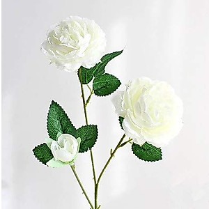 Bemacoggi 2pcs Peony Artificial Flowers Silk Flower Fake Peonies for Arrangements Wedding Anniversary Garden Home Office Decoration