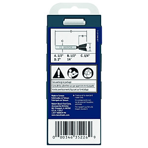 BOSCH 84703M 14 degree x 1/2 In. Carbide Tipped Dovetail Bit