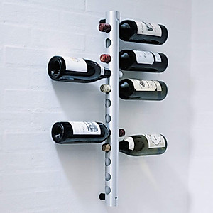 Yosoo Wine Shelves, Wear Resistant 304 Stainless Steel Wall Mount Bottle Rack Easy Installation for Living Room for Restaurant