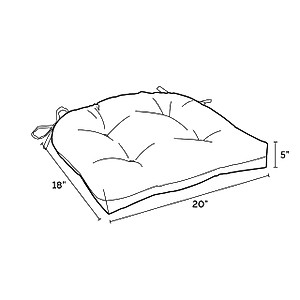 Arden Selections earthFIBER Outdoor Rocking Chair Cushion, 2 Pack, 20 x 18, Rain-Proof, Fade Resistant, Tufted Plush Cushion for Rocking and Wicker Chairs 20 x 18, Sage Green Texture