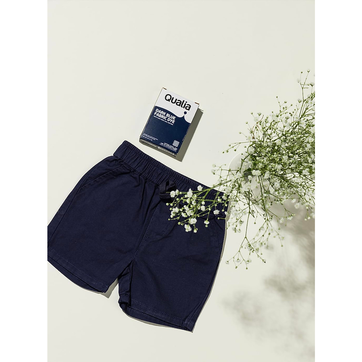 Qualia All Purpose Powder Fabric Dye, Easy to Use Dye for Natural Fabrics: Cotton, Wool, Silk, Wood, & Linen, Ultra Concentrated Colors, Dark Blue, 3 Pack