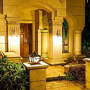 TEmkin Retro Industrial Minimalism Sconce Wall Lamp Bronze Outdoor Aluminum Horn Cover Waterproof Wall Lights LED Used for Courtyard Gate Wall Park Wall Lighting