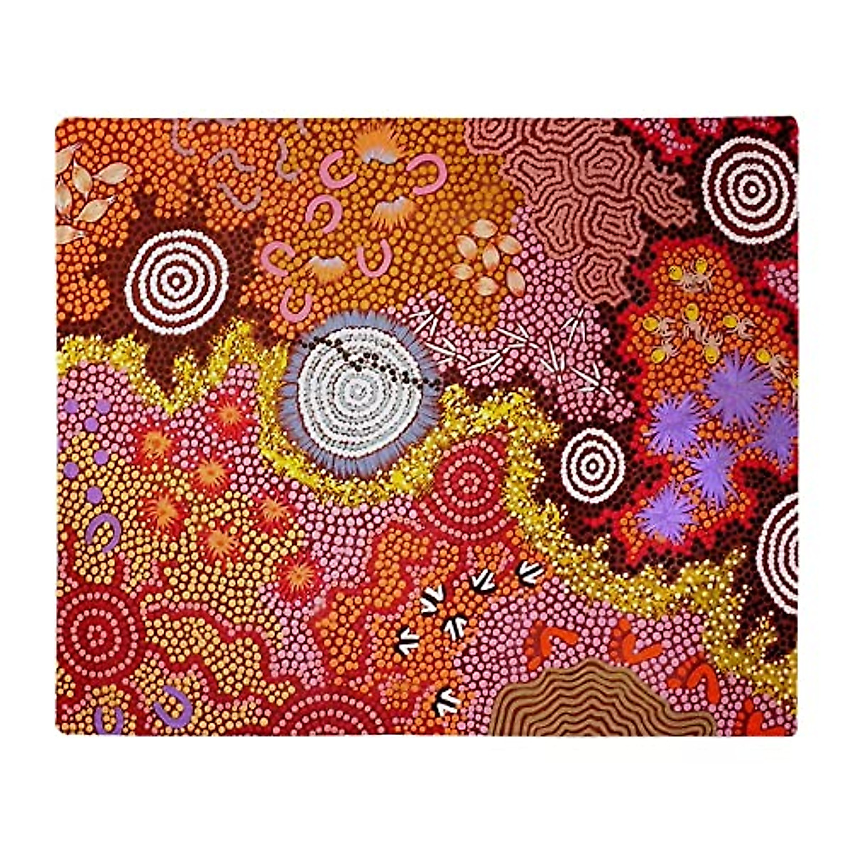 CafePress Australian Aboriginal Art Throw Blanket Super Soft Fleece Plush Throw Blanket, 60"x50"
