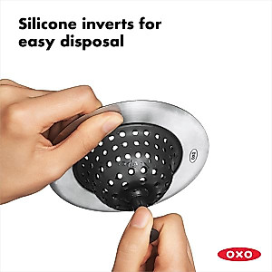 OXO Good Grips Silicone Sink Strainer, Black
