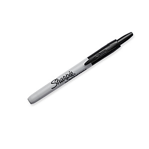 SHARPIE Retractable Permanent Marker, Fine Point, Black, 1 Count