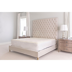 Naturepedic Organic Waterproof Mattress Protector Pad - Washable & Reusable Fitted Stretch Knit Mattress Cover - Highly Absorbent Bed Incontinence Pads - Breathable Fitted Cover for King 9"-16"