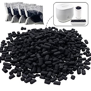 Shurex Odor Absorbing Filter Refills for Lomi Smart Waste Kitchen Composter Top and Back Filters, Replacement Activated Charcoal Filters Compatible with Lomi Electric Countertop Compost Bin (4 Bags)