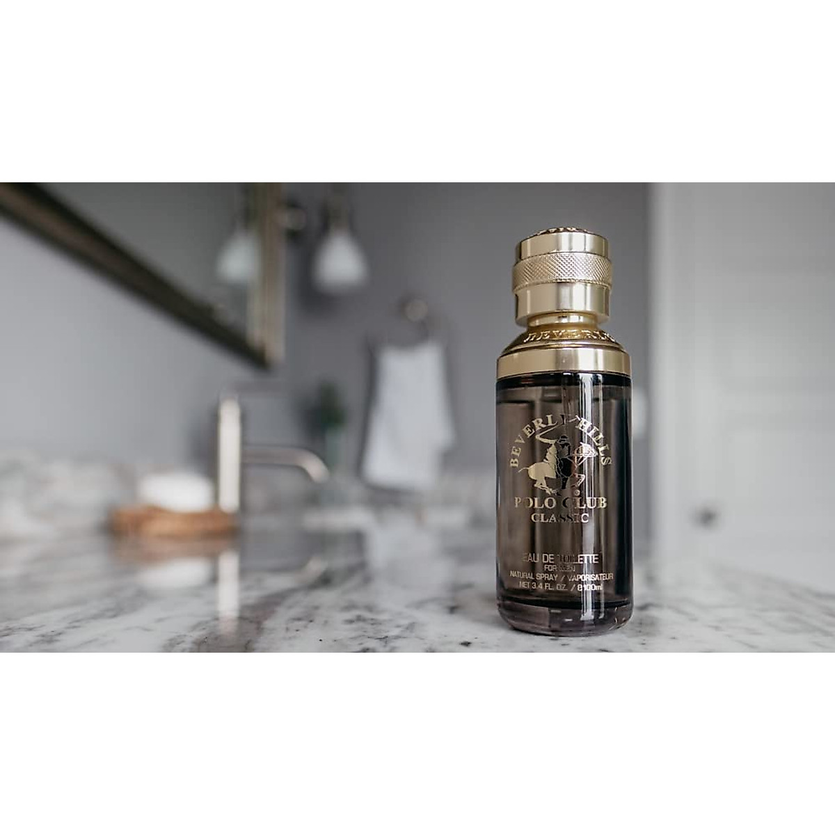 Beverly Hills Polo Club CLASSIC - Cologne for Men with Notes of Patchouli, Cedar, Vetiver, Ambergris And Musk - Sporty & Masculine Fragrance Scent - Eau De Toilette Spray 3.40fl.oz / 100ml