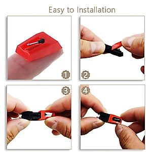 Record Player Needles Replacement, 5 Pack Turntable Record Player Needle for Crosley Victrola Jenson Sylvania Vinyl LP Phonograph Record Players