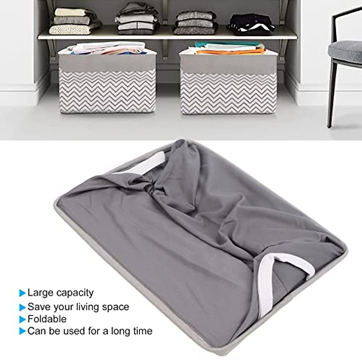 Laundry Basket, Collapsible Multi Functional Towels Storage Hamper Space Saving Convenient Portable with Handles for Hair Salon for Home