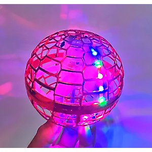 Fly Nova Pro Magic 360 Rotating Hover Mini Drone Flying Ball (Red)