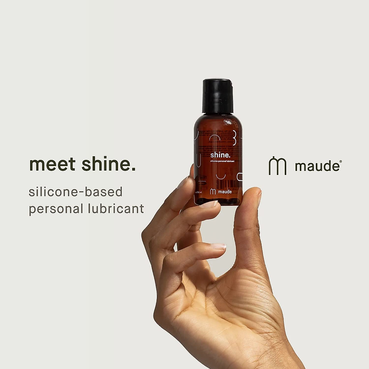 Maude Shine Silicone Personal Lubricant - Long-Lasting, Non-Sticky Silicone Lube - Hypoallergenic + Fragrance-Free Personal Lube for Women, Men and Couples - Safe for Use with All Condoms (2 fl oz)