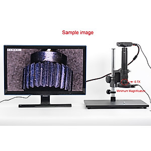 Monocular Big Heavy Duty Metal Boom Stereo Microscope Camera Table Stand Holder 50mm Ring +300X Zoon C-Mount Lens (300X Zoon Lens)