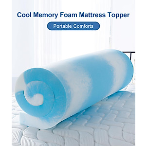 BedStory 3 inch Memory Foam Mattress Topper King, Cooling Gel Mattress Topper, Memory Foam Bed Topper, Soft Foam Topper Mattress Pad for Back Pain, Pressure Relieve, CertiPUR-US