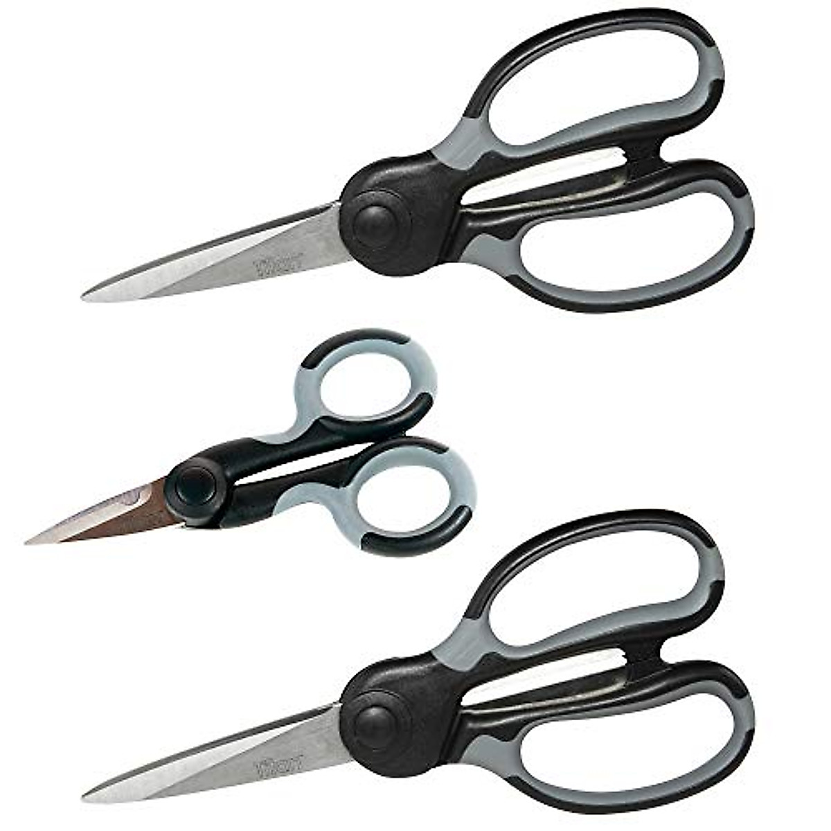 Titan Heavy Duty Scissors, Set of 3 Commercial Grade Shears, 8-inch Scissors & 5.5-inch Scissor Bundle