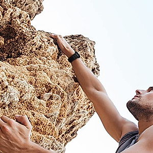 OUHENG Compatible with Apple Watch Band 45mm 44mm 42mm with Case, Men Rugged Sport Military TPU with Metal Pieces Strap with Bumper Cover for iWatch Series SE2 SE 9 8 7 6 5 4 3 2 1, Matte Black