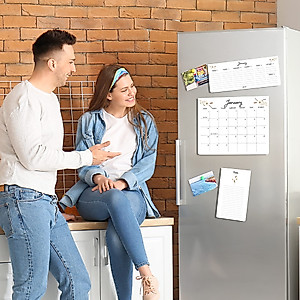 Beautiful 2023 Magnetic Fridge Calendar Set 3 - Runs Until July 2024 - The Perfect Weekly/Monthly Calendar And Notepad With Floral Designs for Easy Organizing