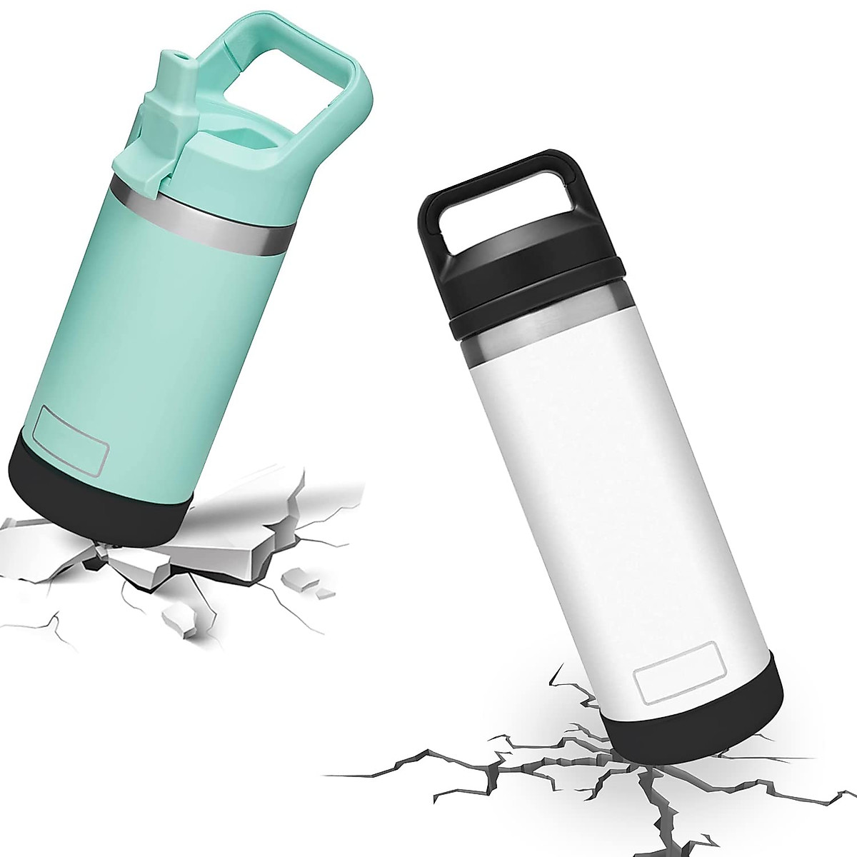 2 PCS Silicone Boot Sleeve for YETI Rambler 12 oz 18 oz, Bottom Protection for Rambler Jr 12 oz Kids Bottle Accessories - Dishwasher Safe