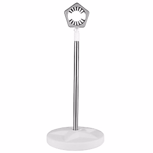 Beatifufu Hair Dryer Blower Floor Stand Hairdryer Holders Phone Holders Mobile Phone Stand Cellphone Stand Hands Free Dryer Holder Floor Dryer To Rotate Liberation Stainless Steel Cell Phone