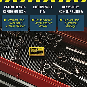 Zerust 91140 Anti-Rust And Corrosion Drawer Liner Black, 22.5 in x 9.83 ft