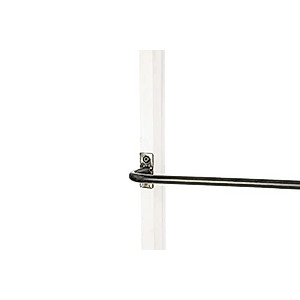 Creative Co-Op Wood Rack with 4 Metal Bars Wall Shelves, Cream