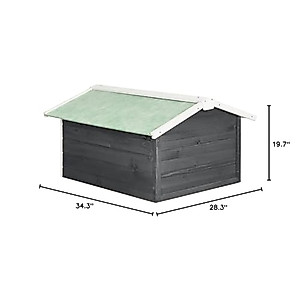 Matalde Robot Mower Garage, Outdoor Portable Storage Shed for Patio, Yard, Outdoor Robot Mower Garden Shelter Outdoor Storage Shed for Lawn Mower, Gray