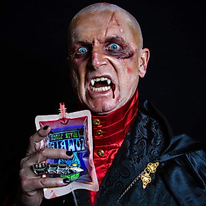 Halloween Blood Bags Party Supplies - 20 Halloween Drink Pouches + 2 Funnels Halloween Party Favors, Reusable Halloween Blood Bags Drink Bag for Vampire Zombie Costumes Props Party Decorations(5