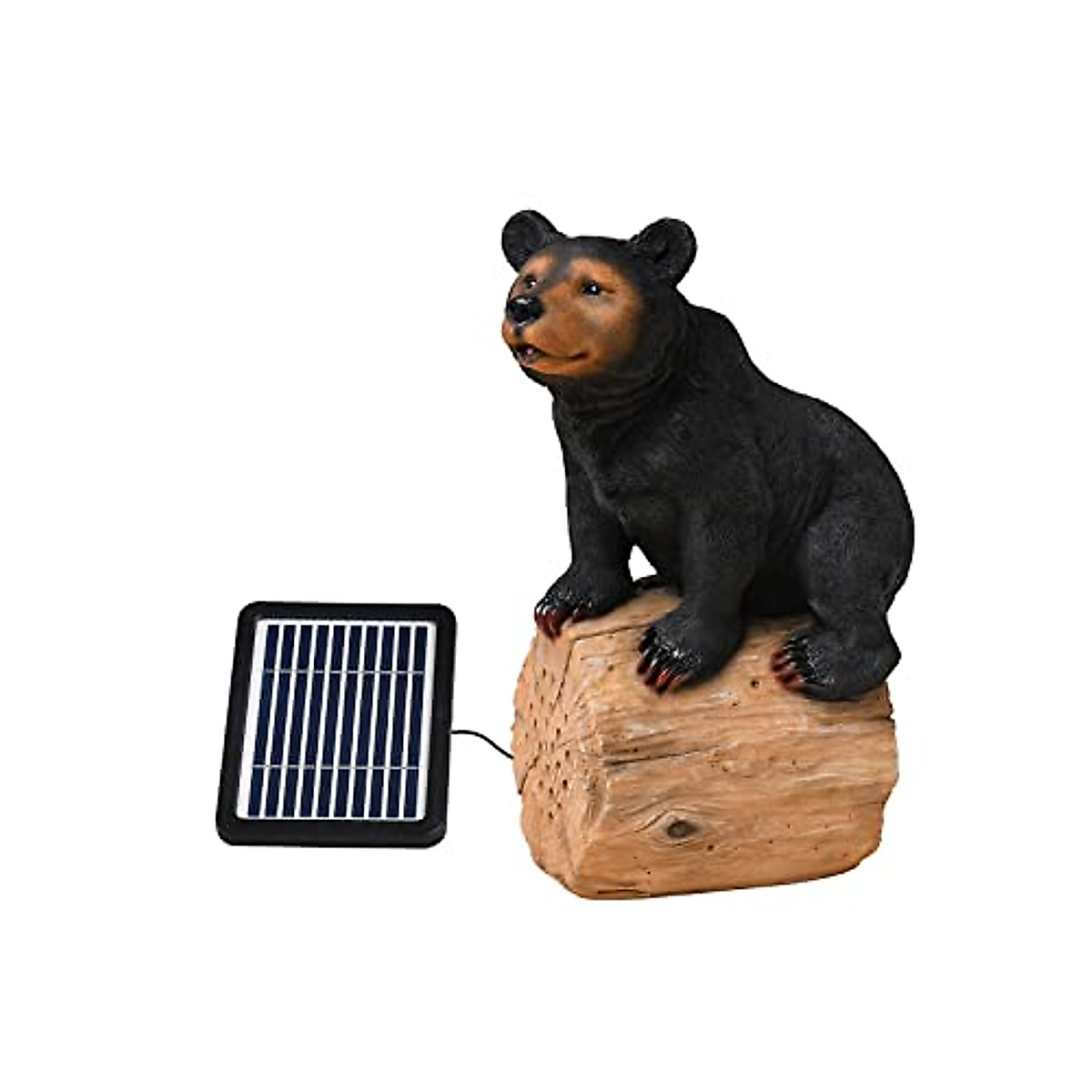 AXOSO Outdoor Bluetooth Speakers Waterproof Wireless Solar Powered & Weather Resistant with Rechargeable Battery, Outside Black Bear Bluetooth Speakers for Patio,Pool,Deck,Garden and Home