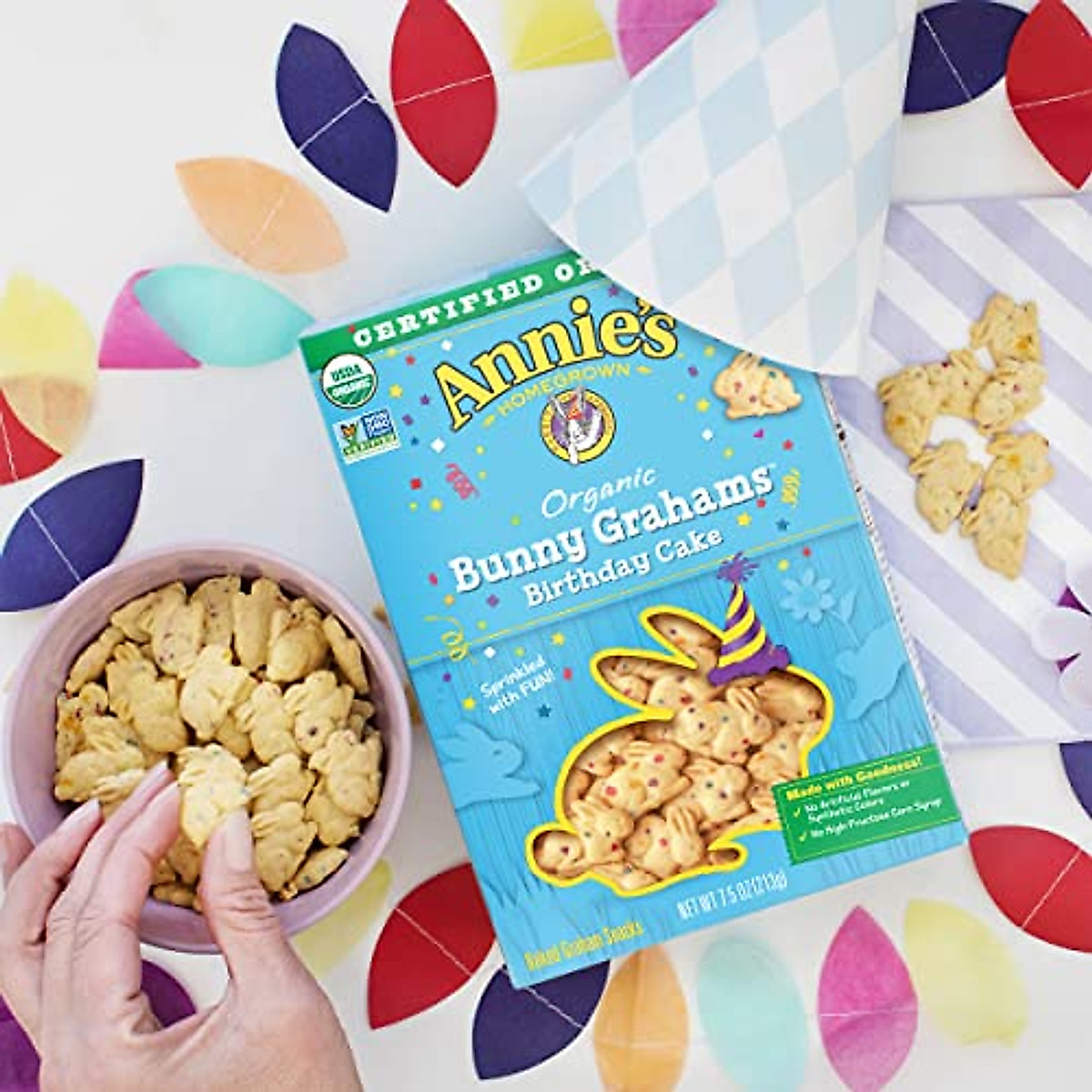 Annie's Organic Birthday Cake Bunny Graham Snacks, 7.5 oz.
