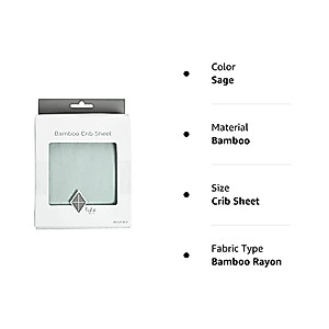 Kyte BABY Soft Crib Sheets Made from Bamboo Rayon Material (Sage)