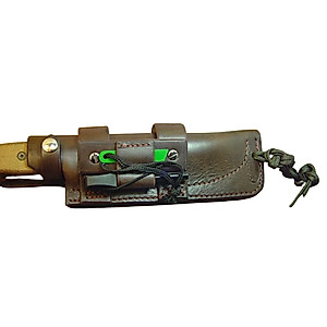 CUSTOM Made Ontario Rat 7 Knife Sheath Made 10 oz. Leather.and The SOG Seal Team Knife.