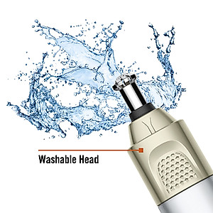 ConairMan Nose Hair Trimmer for Men, For Nose, Ear, and Eyebrows, Patent 360 Bevel Blade for No Pull, No Snag Trimming Experience, Cordless High Performance Metal Trimmer