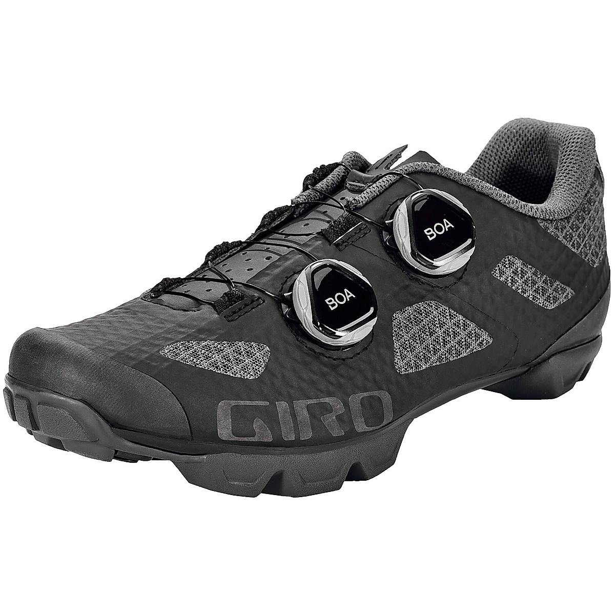 Giro Sector W Women Mountain Cycling Shoes - Black/Dark Shadow (2024), 42