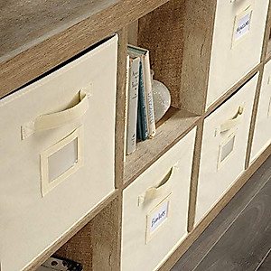 Sauder Stow-Away 8-Cube Organizer, L: 30.91" x W: 15.39" x H: 57.87", Lintel Oak Finish