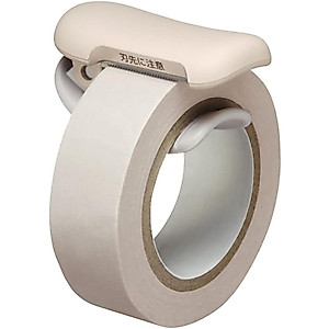 KOKUYO Washi Tape Cutter, Masking Tape Dispenser, Mini Portable Light Cutting, Clip Type (10-15mm, Pastel Brown)