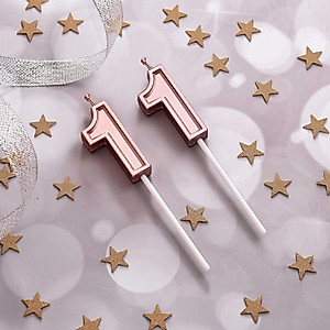 11th Birthday Cake Decorations Set Include 11th Birthday Candles Numeral 11 Cake Candles and Happy 11th Birthday Cake Toppers with Heart Star Cupcake Picks for Birthday Party (Rose Gold Series)