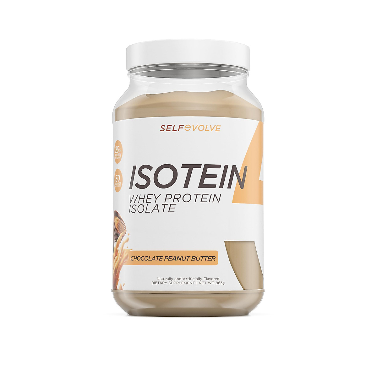 selfevolve Isotein Isolate Protein Powder - Post Workout Recovery Protein Powder - 25g Whey Isolate Protein, 0g Added Sugar, 1g Fat (Chocolate Peanut Butter, 2lbs)