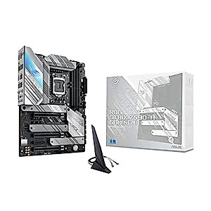 Asus ROG Strix Z590-A Gaming WiFi II LGA1200(Intel 11th/10thGen)ATX WhiteScheme Gaming Motherboard (14+2PowerStages,DDR4 5133,WiFi6 AX201,Intel2.5Gb LAN,Thunderbolt4,3x M.2/NVMe SSD, AURARGB lighting)