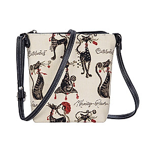 Signare Tapestry Small Crossbody Bag Sling Bag for Women with Marilyn Robertson Catitude Design (SLING-CUDE)
