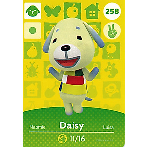 Nintendo Animal Crossing Happy Home Designer Amiibo Card Daisy 258/300 USA Version